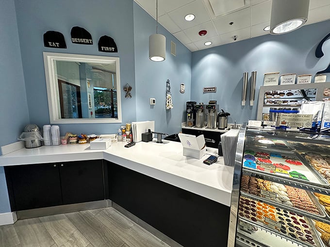 Behind the counter, the "Eat Dessert First" mantra isn't just decoration&mdash;it's a life philosophy worth adopting.