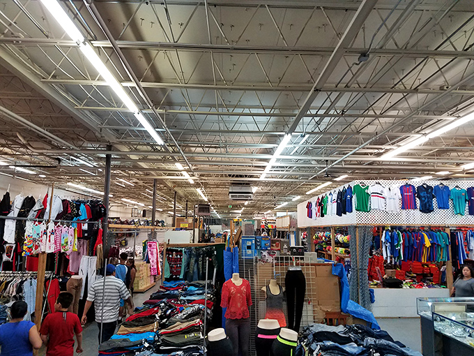 A kaleidoscope of clothing racks stretches to the horizon. This isn't shopping&mdash;it's an expedition where fashion from every decade awaits rediscovery.