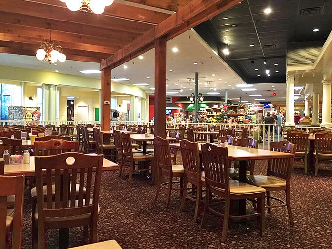 Wooden beams and warm lighting create the perfect backdrop for the impending food coma. This isn't just dining&mdash;it's a Midwestern sanctuary.