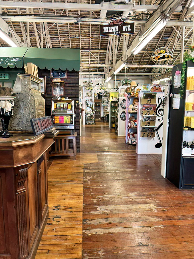 Step into Wilson Avenue and prepare for time travel. These wooden floors have supported thousands of treasure hunters before you.