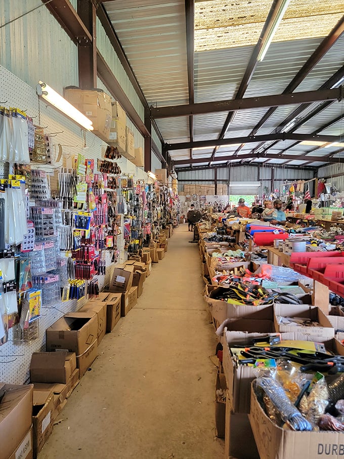 Aisle after aisle of possibility. This covered walkway houses everything from everyday essentials to the wonderfully weird&mdash;all waiting for the right shopper to discover them.