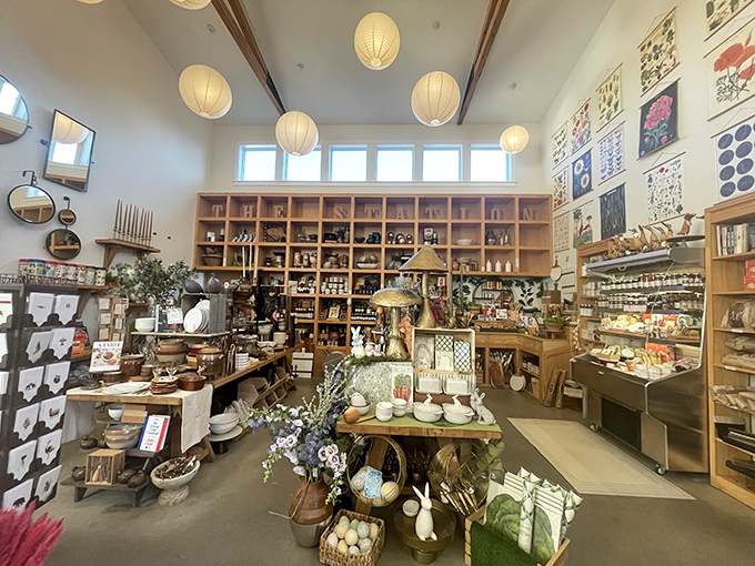 A wonderland for food lovers and home goods enthusiasts alike, the airy interior feels like Martha Stewart and Willy Wonka collaborated on a dream space.