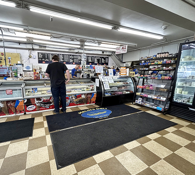 Inside baseball for sandwich aficionados &ndash; the checkerboard floor and well-stocked deli cases signal you've found the real deal, not some corporate pretender.