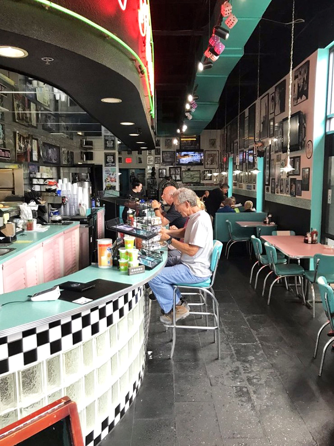 Where nostalgia meets breakfast perfection. The checkered counter base isn't just decoration&mdash;it's the control panel for your taste bud time travel.