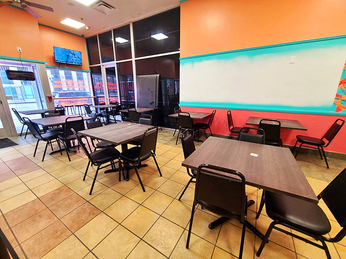 Simple tables, vibrant walls, and zero pretension&mdash;just the kind of place where the food does all the talking and napkins are absolutely necessary.