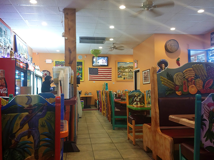 Step inside and the warm colors, mismatched chairs, and cultural artwork instantly transport you from Indianapolis to somewhere much more south of the border.