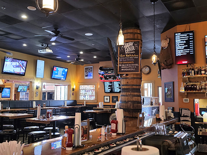 Row after glorious row of red-rimmed bins await exploration, like a retail archeological dig where every layer reveals potential treasures. 