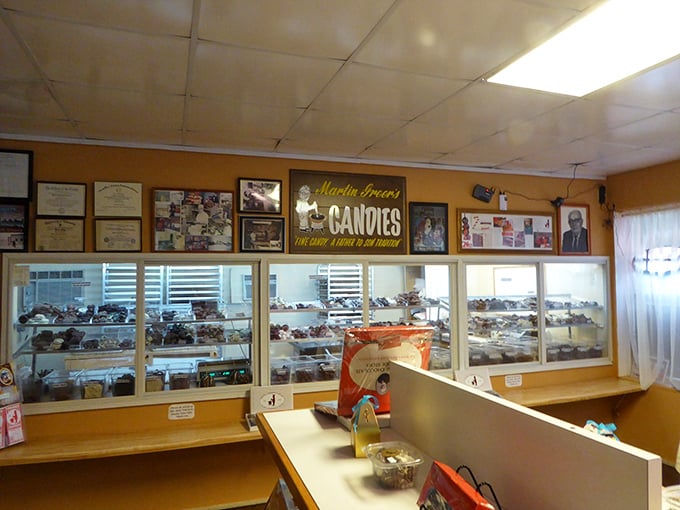 Nostalgia served daily behind these glass cases. The warm, golden walls and display counters hold treasures that would make Willy Wonka himself nod in approval.