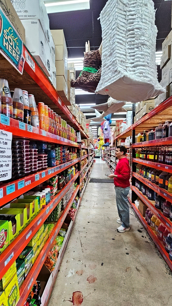 Endless aisles of colorful treats create a candy lover's paradise where decisions become delightfully impossible. Choose wisely, my friends.