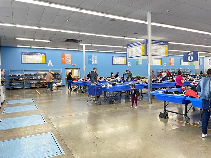 Welcome to the treasure hunt arena, where blue bins become stages for secondhand drama and shoppers become archaeologists of modern castoffs.