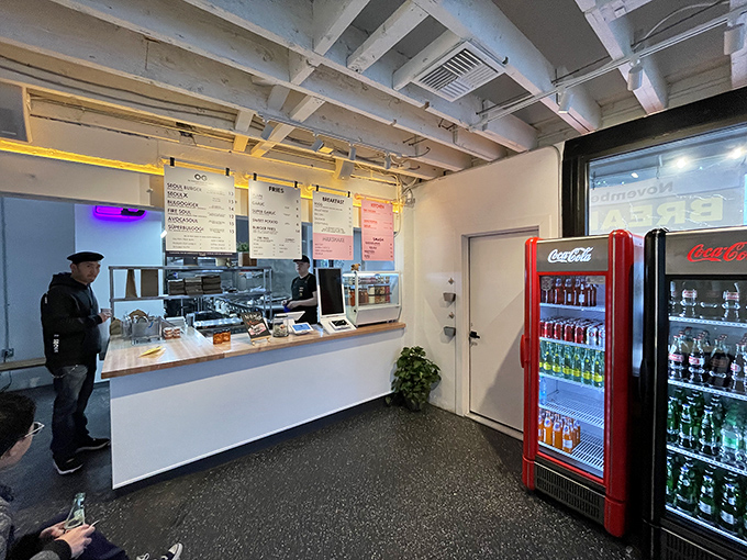 Minimalist design meets maximum flavor potential. The clean, bright interior lets you focus on what matters most&mdash;the impending burger bliss.