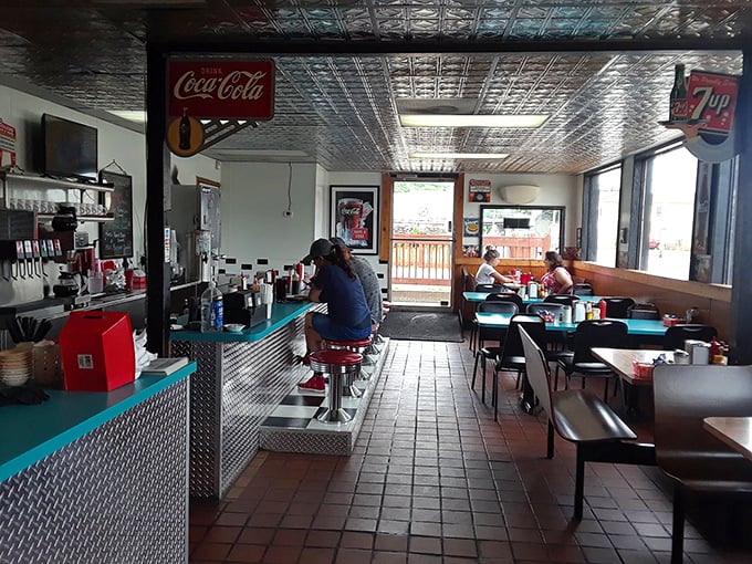 Step inside and the classic diner vibe hits you immediately &ndash; pressed tin ceiling, counter seating, and the promise of honest cooking.