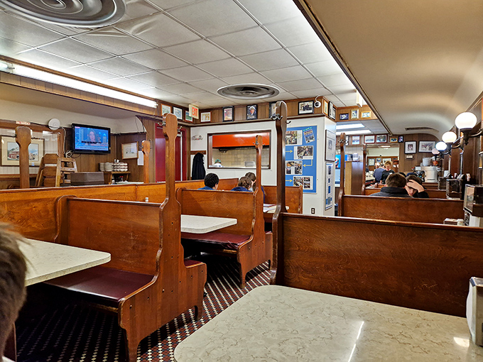 Wooden booths worn smooth by decades of elbows and conversations&mdash;this isn't Instagram-engineered nostalgia, it's the real deal that money can't manufacture.