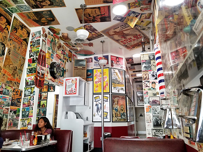 Every inch of wall and ceiling space tells a story here. The memorabilia isn't decoration&mdash;it's a museum where you can order pancakes.
