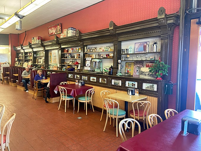 Step inside and the magnificent wooden back bar tells you this isn't some corporate "retro" knockoff&mdash;this is authentic Americana preserved with care.