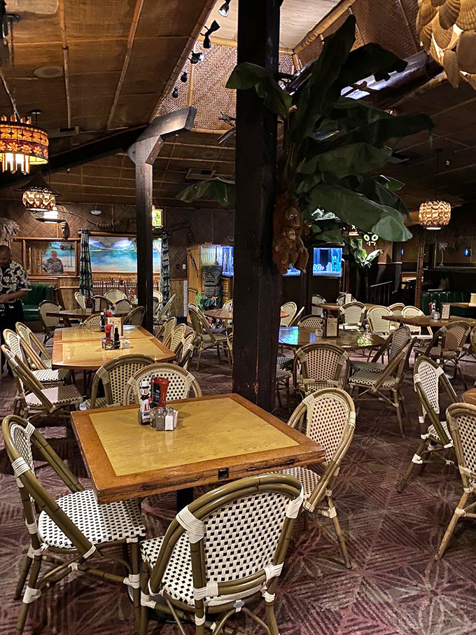 Inside, time stands still in the best possible way &ndash; rattan chairs, bamboo ceilings, and enough tropical plants to make a botanist swoon.