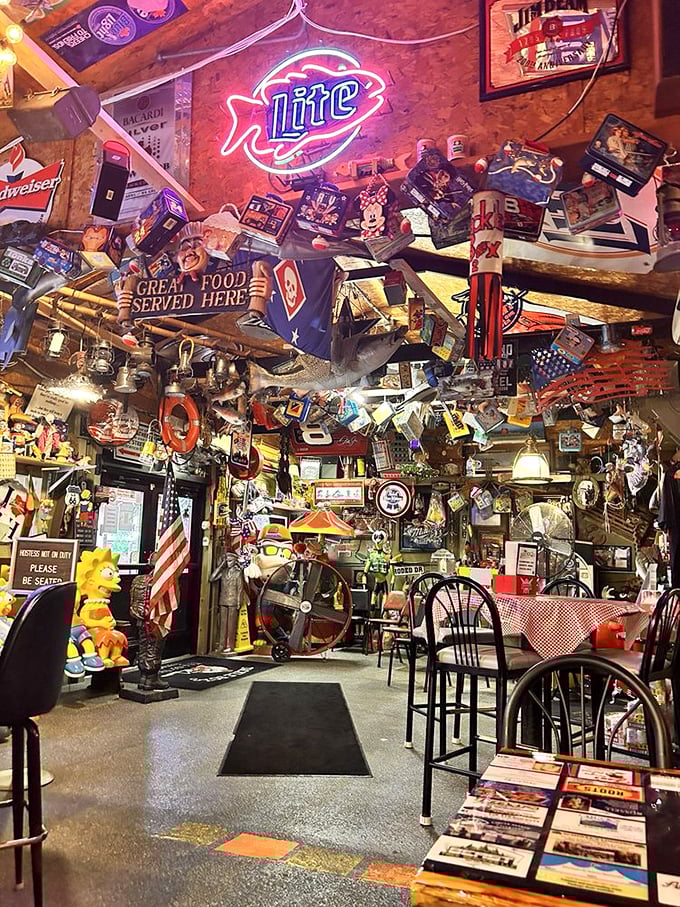 Step inside and witness what can only be described as the "Museum of Everything"&mdash;where every inch of wall and ceiling space tells a story of river life and good times.