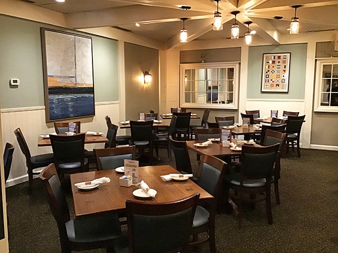 Step into this cozy dining room where nautical charm meets Pennsylvania hospitality in perfect harmony.