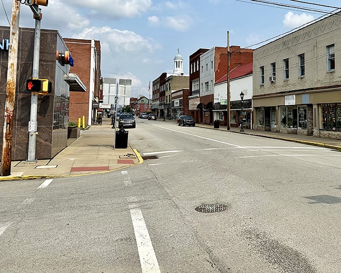 Downtown intersections in Waynesburg offer glimpses of architectural treasures in every direction. No GPS needed&mdash;just follow the brick and stories.