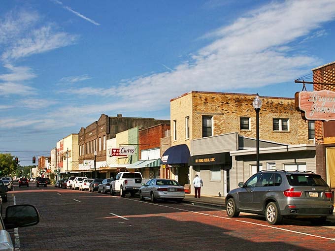 Main Street's brick buildings aren't trying to impress anyone, which is precisely why they're so impressive. Authentic Americana at its finest.