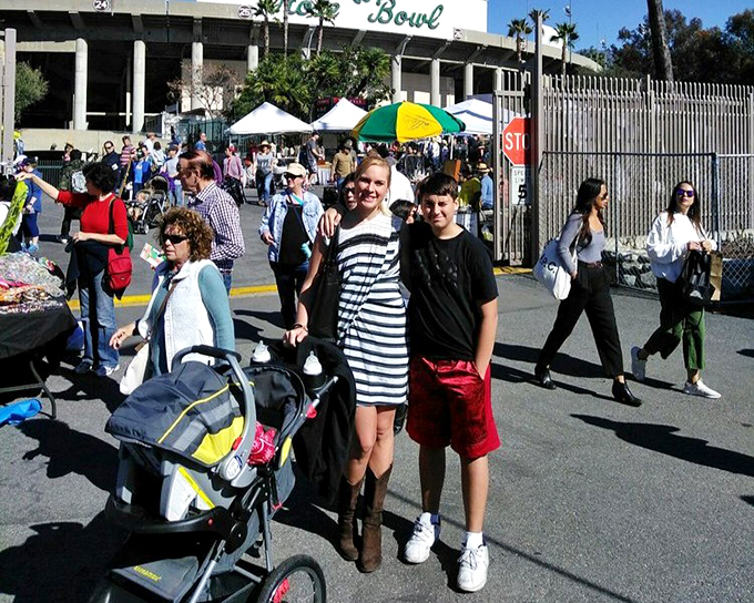 Early birds catch the vintage worms! Shoppers of all ages navigate the sprawling marketplace, where family heirlooms and fashion finds await discovery.