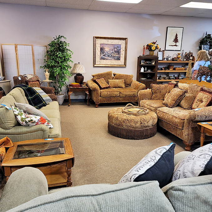 Living room vignettes that tell stories of past lives, now waiting for your next chapter. Comfort doesn't have to cost a fortune.