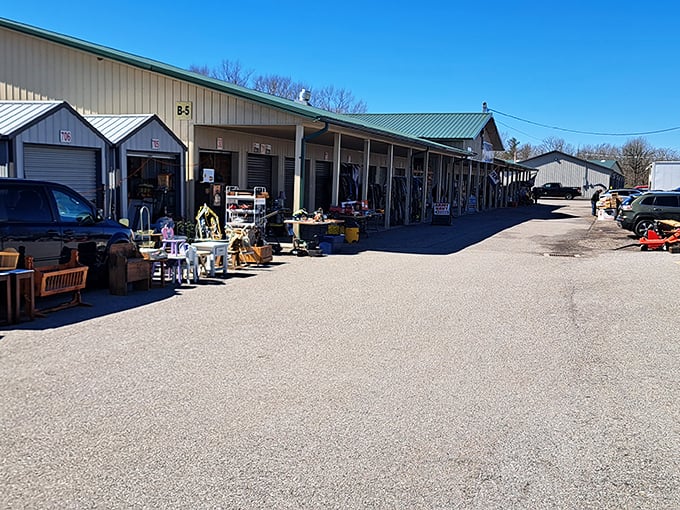 Vendor stalls line up like a welcoming committee, their wares spilling out to tempt even the most disciplined shopper.
