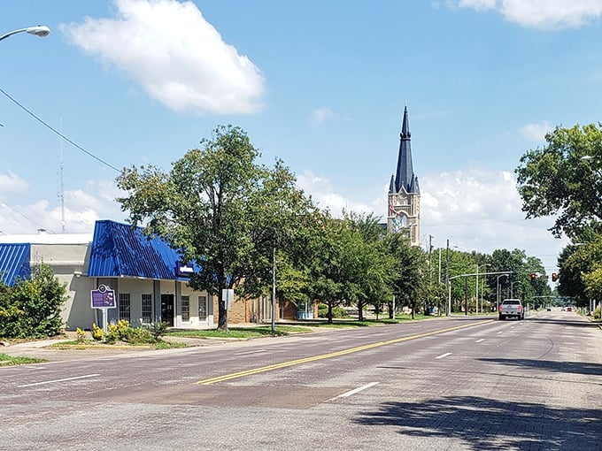Church spires reaching skyward against Mississippi blue – Greenville's architectural heritage stands as a testament to the city's enduring spirit.