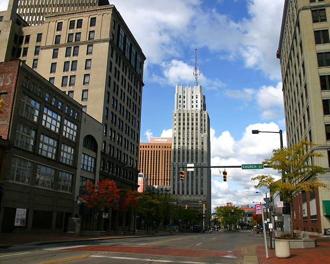 Akron's skyline is a time capsule of American industrial might &ndash; when rubber was king and buildings reached for the stars.