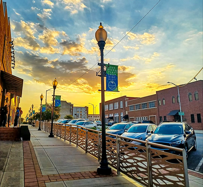 Albany's charming corner buildings stand like friendly sentinels, guarding decades of small-town memories and affordable living opportunities. 