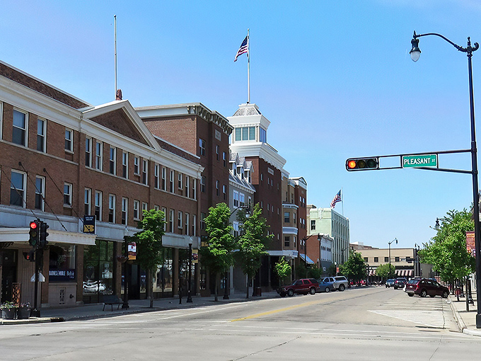 Beloit's revitalized downtown &ndash; where historic buildings house modern dreams and the parking is still mercifully abundant.
