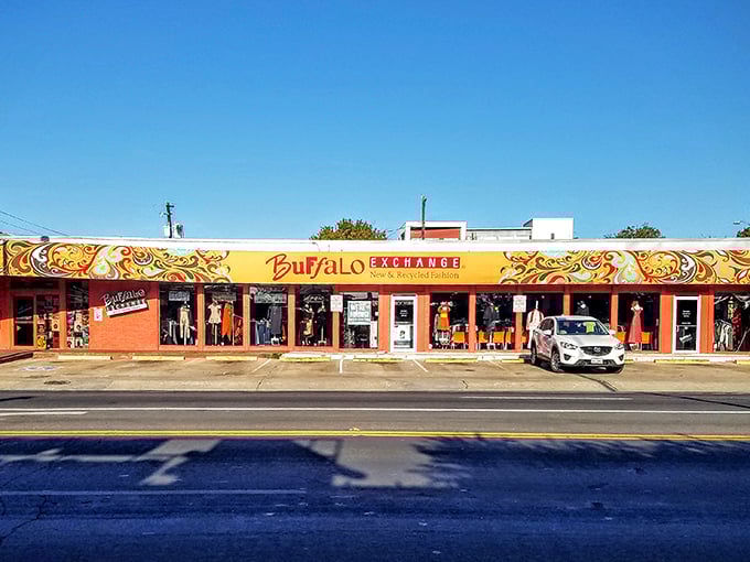 Buffalo Exchange's vibrant storefront is like Austin itself&mdash;colorful, a little quirky, and hiding gems you won't find anywhere else.