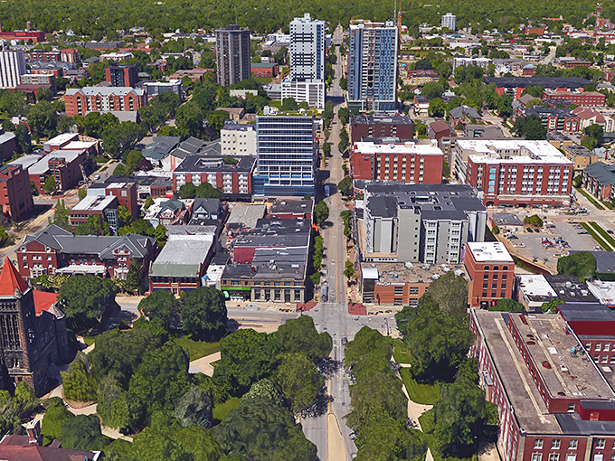 Champaign's skyline offers that perfect blend of college-town energy and affordable Midwest living. Who needs big city prices?