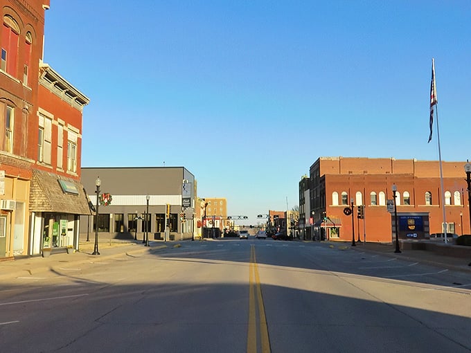 Chanute's downtown invites leisurely strolls where window shopping costs nothing and conversations with locals are priceless.