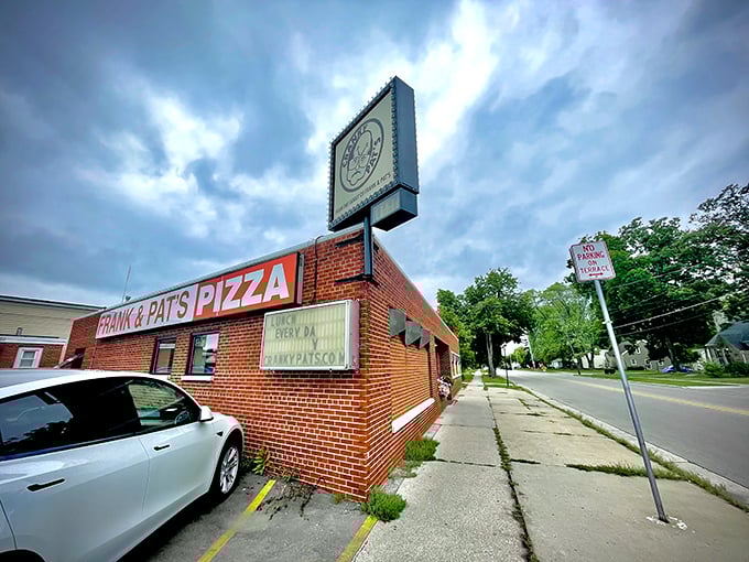 2a. cranky pat's pizzeria (green bay)
Frank & Pat's brick fortress of pizza goodness stands guard on a Green Bay corner, promising thin-crust perfection inside. 