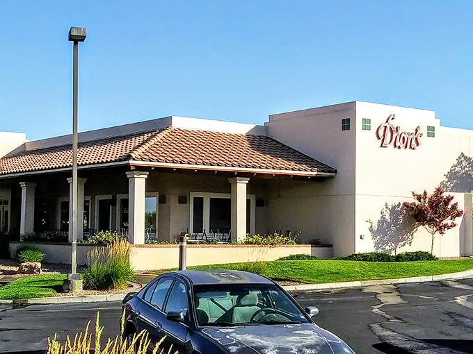 Dion's terra cotta roof and welcoming entrance scream "pizza sanctuary." This isn't just dinner&mdash;it's New Mexican pizza therapy.
