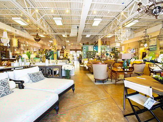Faith Farm's spacious interior showcases furniture displays that rival any showroom - minus the pushy salespeople. 