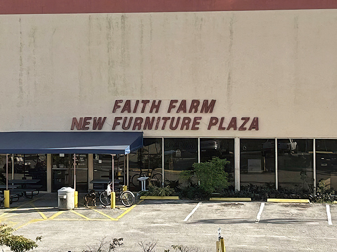 Faith Farm's unassuming exterior hides a furniture wonderland that would make any home decorator's heart skip a beat.