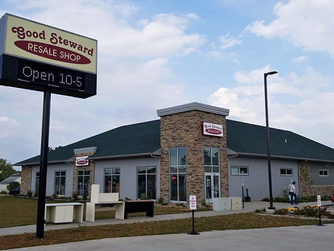 Good Steward's stone facade looks more like a boutique than a bargain hunter's paradise. Plot twist: it's both!