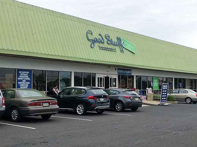 Good Stuff indeed! That mint-green facade houses enough secondhand gems to furnish a small kingdom&mdash;or at least your living room.