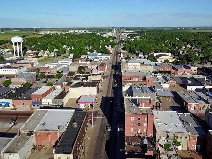 From this bird's-eye view of Holdrege, you can almost see your Social Security dollars stretching further across the peaceful grid of streets.