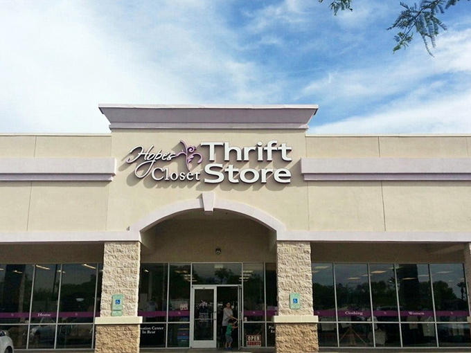 Hope's Closet's welcoming storefront feels more like a boutique than a bargain hunter's paradise.