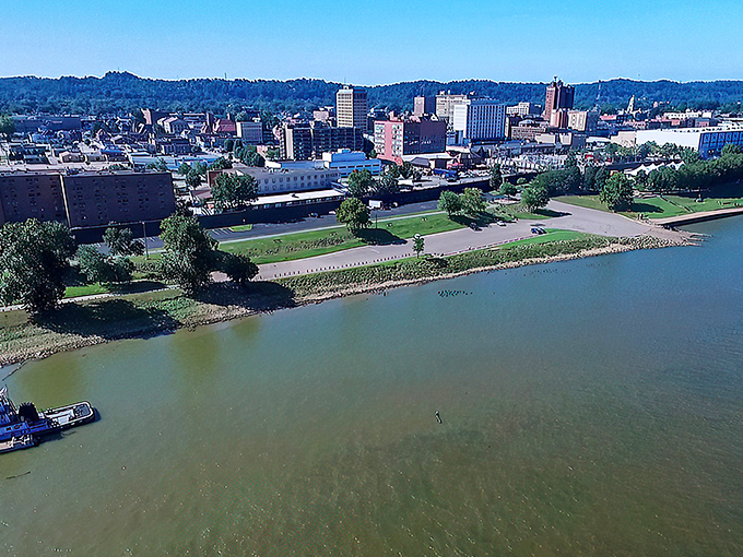 Huntington's skyline along the Ohio River offers big-city vibes at small-town prices. Golden hour here beats any million-dollar view!