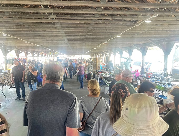 Inside Rogers Flea Market's covered pavilion, where generations of Ohioans have haggled, hunted, and found unexpected treasures.