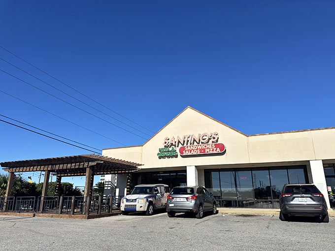 Santino's unpretentious exterior hides a pizza lover's paradise. Like finding a pearl in an oyster, this strip mall gem delivers big New York flavor.