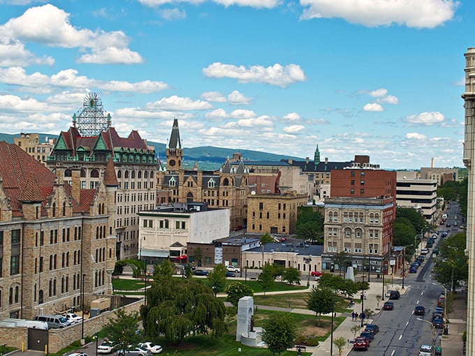 Scranton's skyline is a delightful mix of old-world charm and industrial grit. Those historic buildings stand like proud sentinels guarding the city's coal mining legacy.