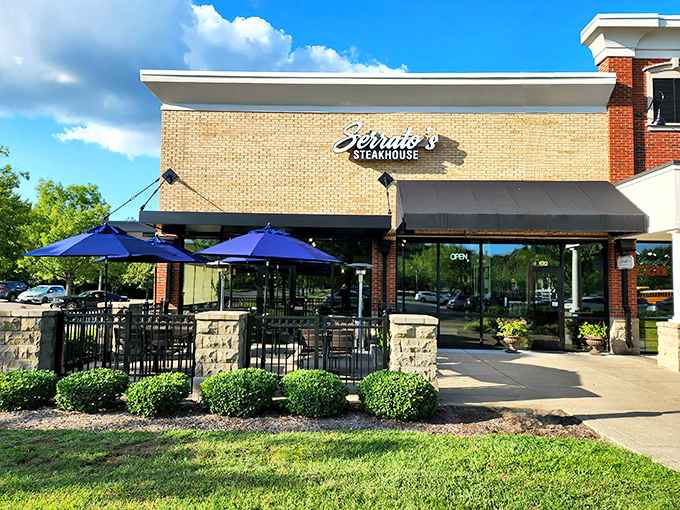 Serrato's Steakhouse (Franklin): Those blue umbrellas aren't just for show &ndash; they're beacons guiding hungry travelers to steak paradise.