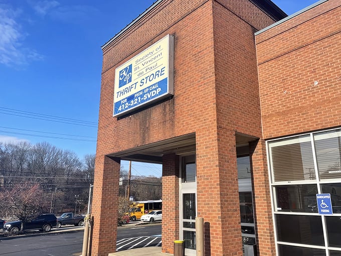 St. Vincent de Paul's brick fortress of finds stands ready for treasure hunters on a mission.