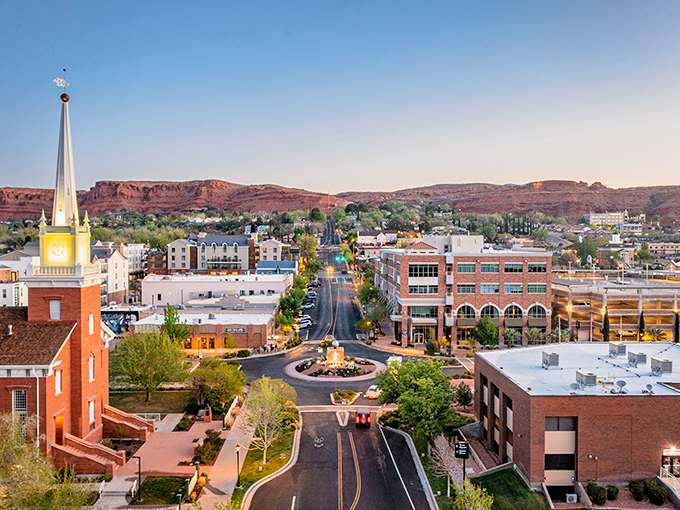St. George's main street beckons like a warm embrace, promising sunshine and affordable adventures.