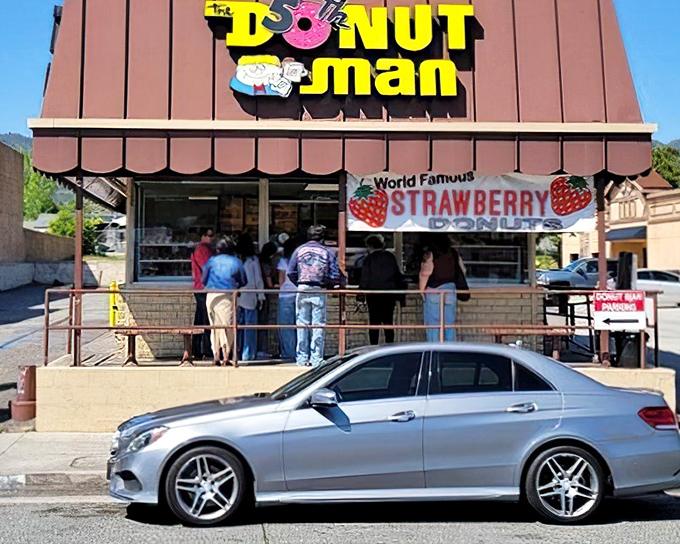 The line tells the story at Donut Man. When people queue up at dawn, you know something magical awaits inside.